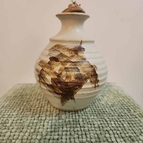 Handmade | Accents | Vintage Studio Pottery Oil Lamp Signed Ceramic ...